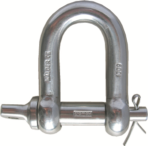 Grade 60 stainless steel D- Safety Shackle | UK Lifting Store