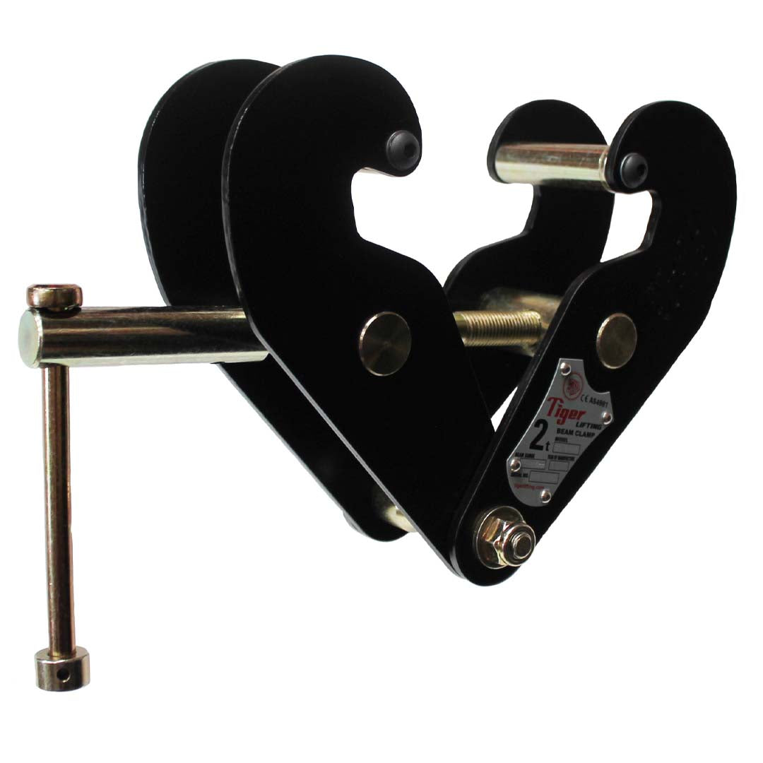 Tiger BC Fixed Beam Clamp ¦ Black – UK Lifting Store Ltd