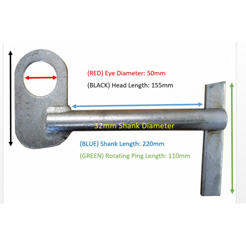 Man Hole Lifting Pin ¦ Key Type | UK Lifting Store